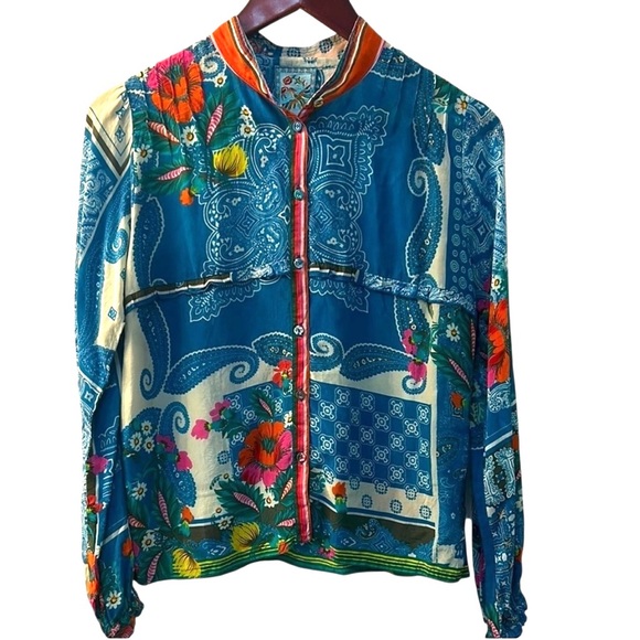 Johnny Was | Tops | Johnny Was Sz Xs Karla Bandana Patchwork Print ...